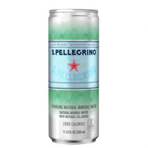 San Pellegrino Sparkling Mineral Water 330 ml Slim Can - Blue Dog Beverage