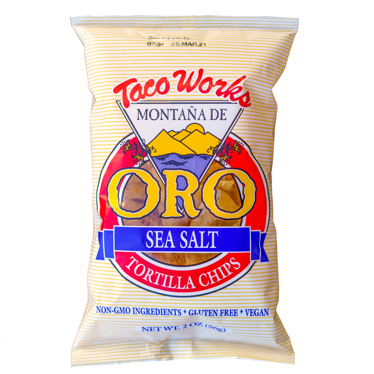Taco Works Montaña de Oro Tortilla Chips 2 oz Bags - Blue Dog Beverage