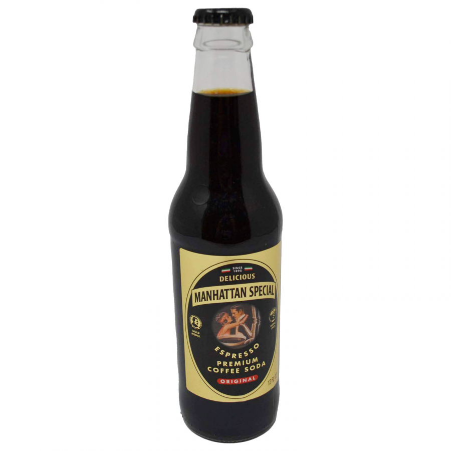 Manhattan Espresso Coffee Soda 12 oz Bottle - Blue Dog Beverage