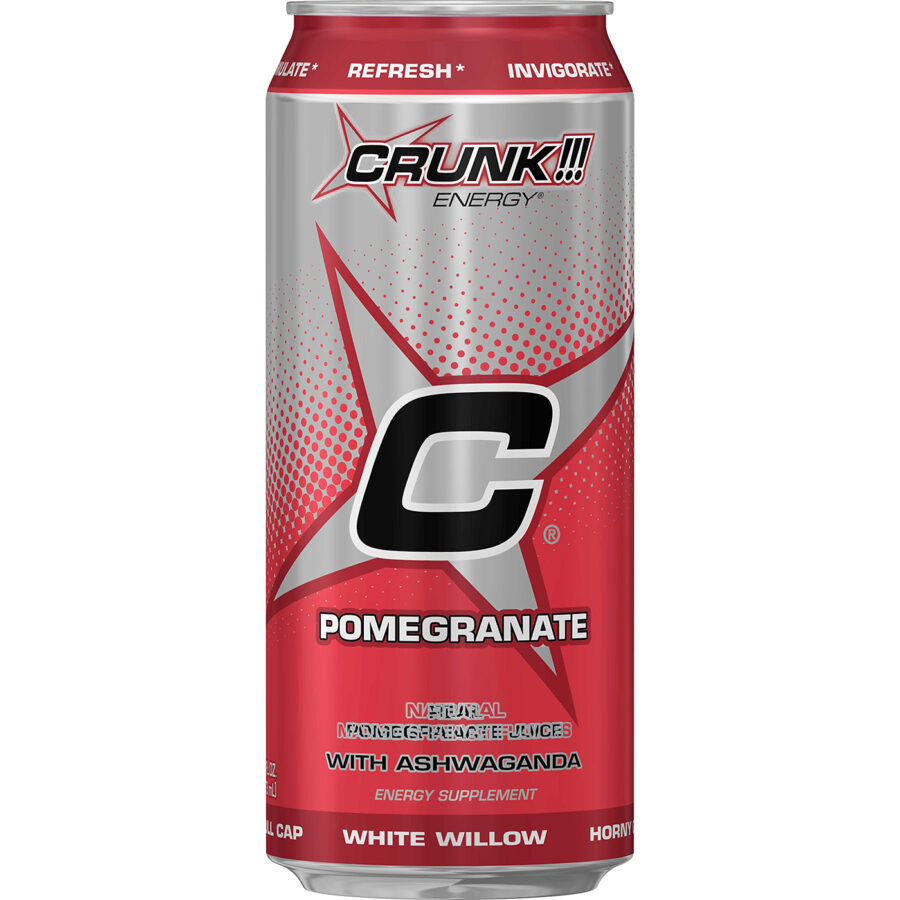 Crunk Pomegranate Energy Drink 16 oz Can - Blue Dog Beverage
