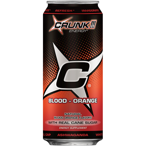 Crunk Blood Orange Energy Drink 16 oz Can - Blue Dog Beverage