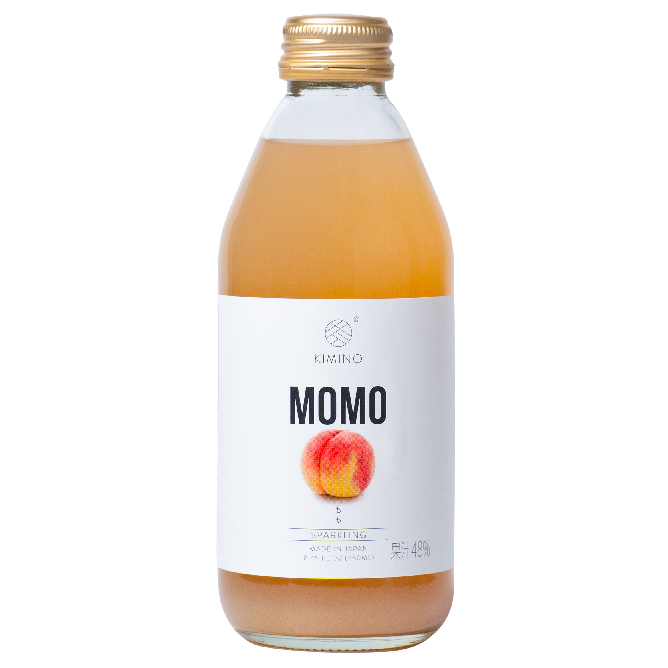 Kimino Sparkling Momo Drink 8.45 oz Bottle - Blue Dog Beverage