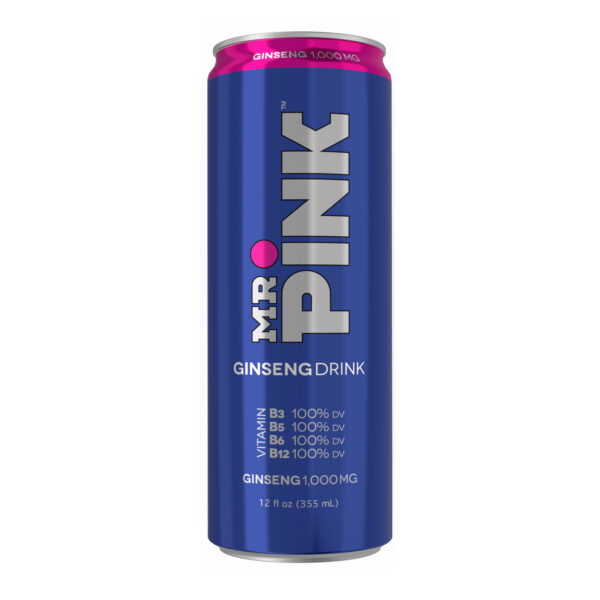 Mr. Pink Ginseng Drink 12 oz Can - Blue Dog Beverage