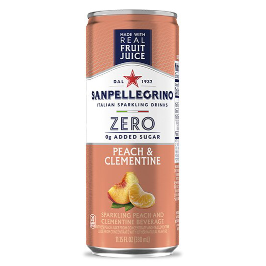 San Pellegrino Zero Peach Clementine 11 oz Can - Blue Dog Beverage
