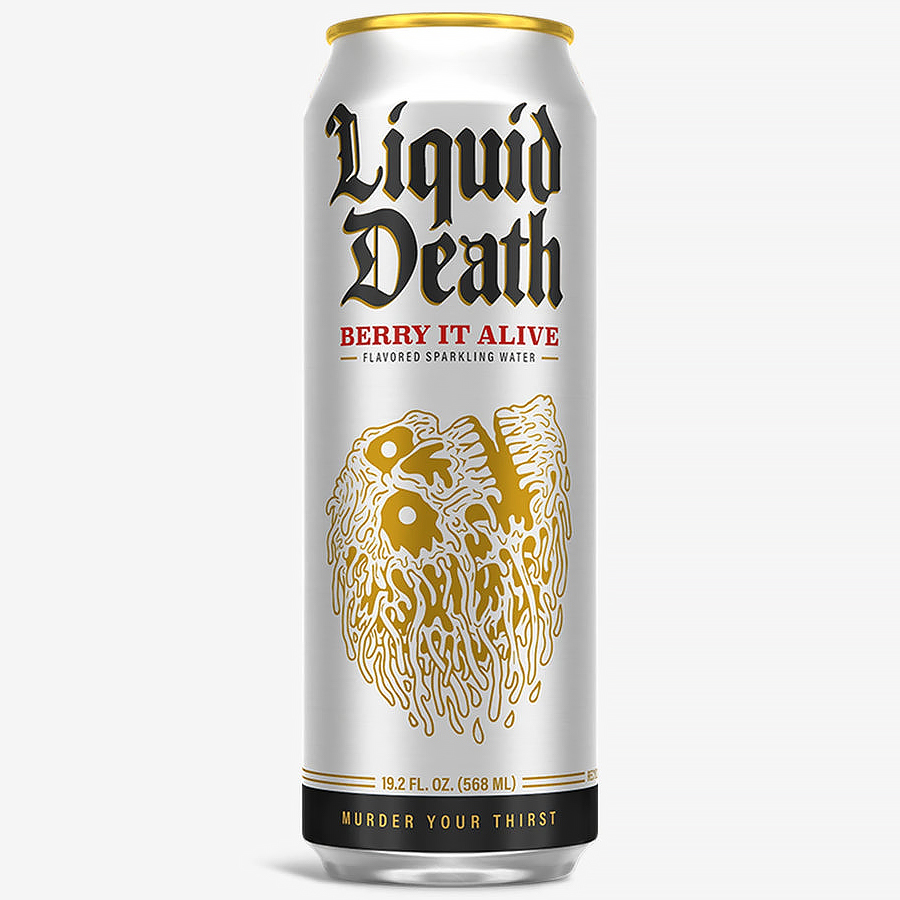 Liquid Death Berry It Alive Sparkling Water 19.2oz Can - Blue Dog Beverage