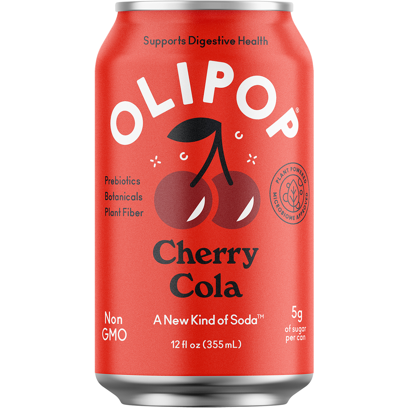 Olipop Cherry Cola 12 oz Can - Blue Dog Beverage